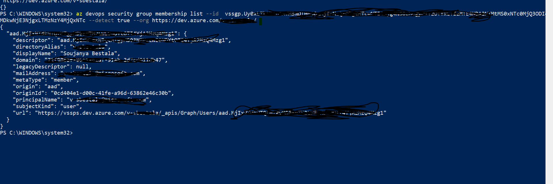 az devops security group membership list - Returns dictionary instead of JSON array · Issue ...
