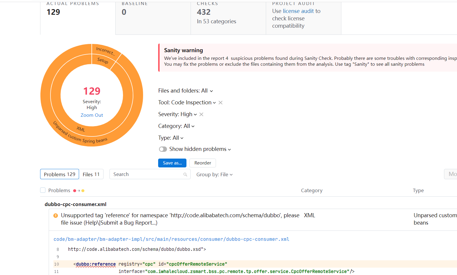 Why can I use the docker instruction to detect only XML and some configuration files, but not ...