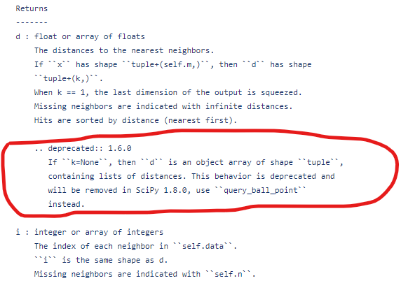 DEP: remove k=None from KDTree.query · Issue #15746 · scipy/scipy · GitHub