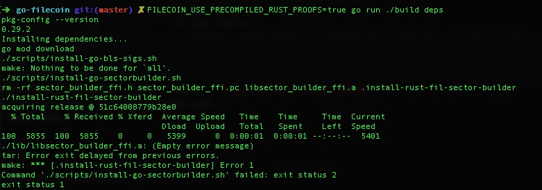 Error Happened When Installing Dependencies · Issue 3635 · Filecoin Project Venus · Github