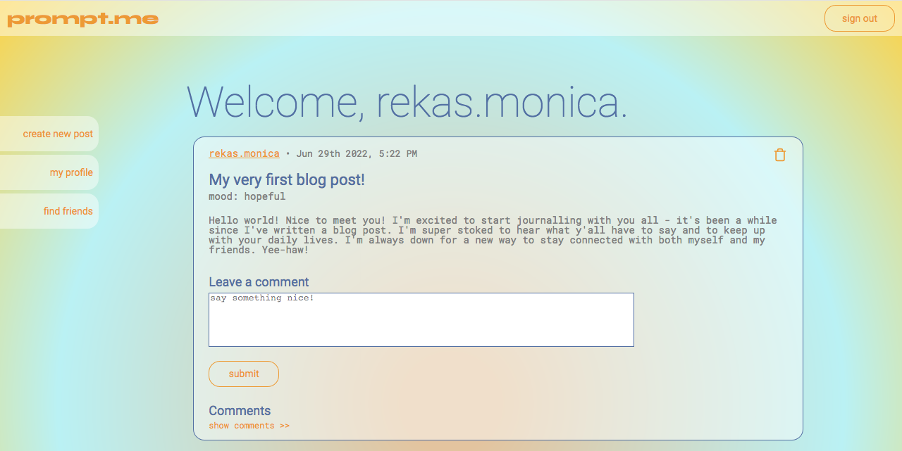 GitHub - johnny-mnemonica/prompt-me: Final project for Concordia ...