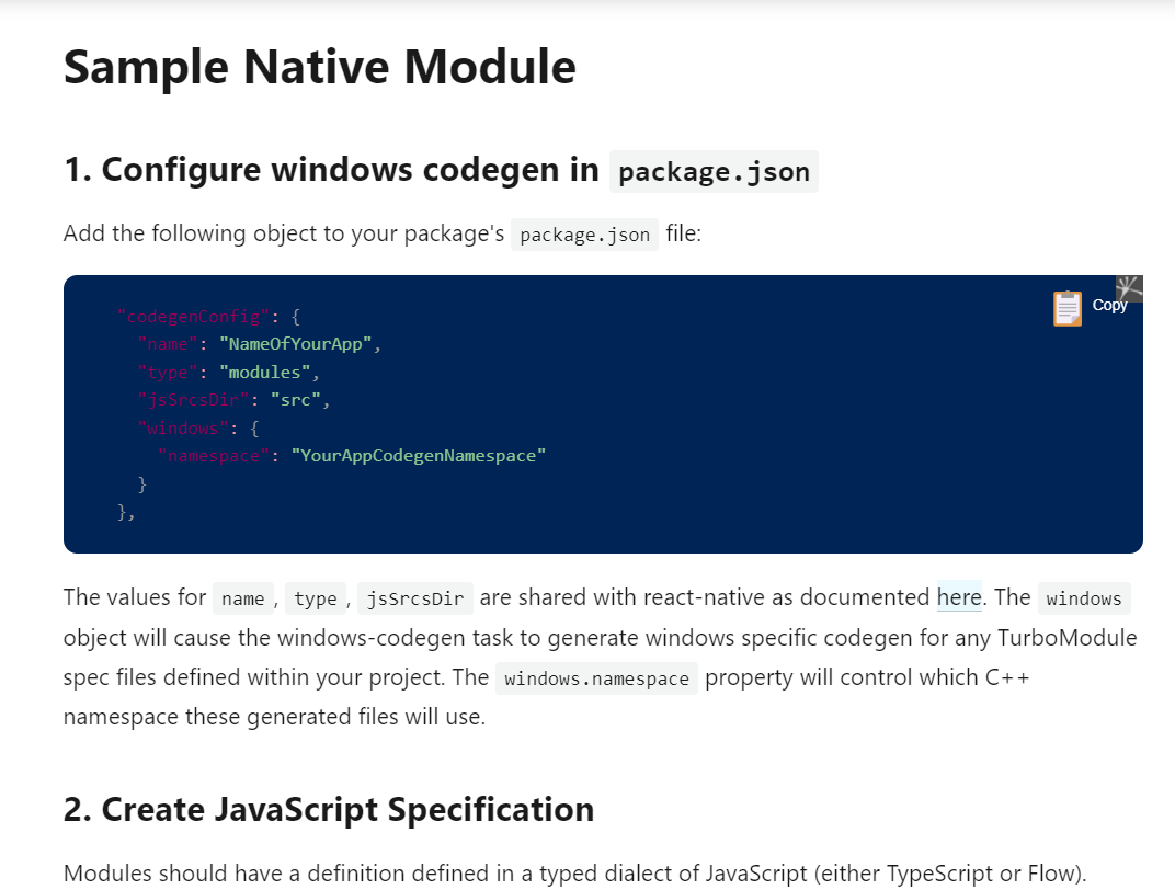I Need To Create A Native Module Just For My App But Im Not Able To Do It · Microsoft React 7028