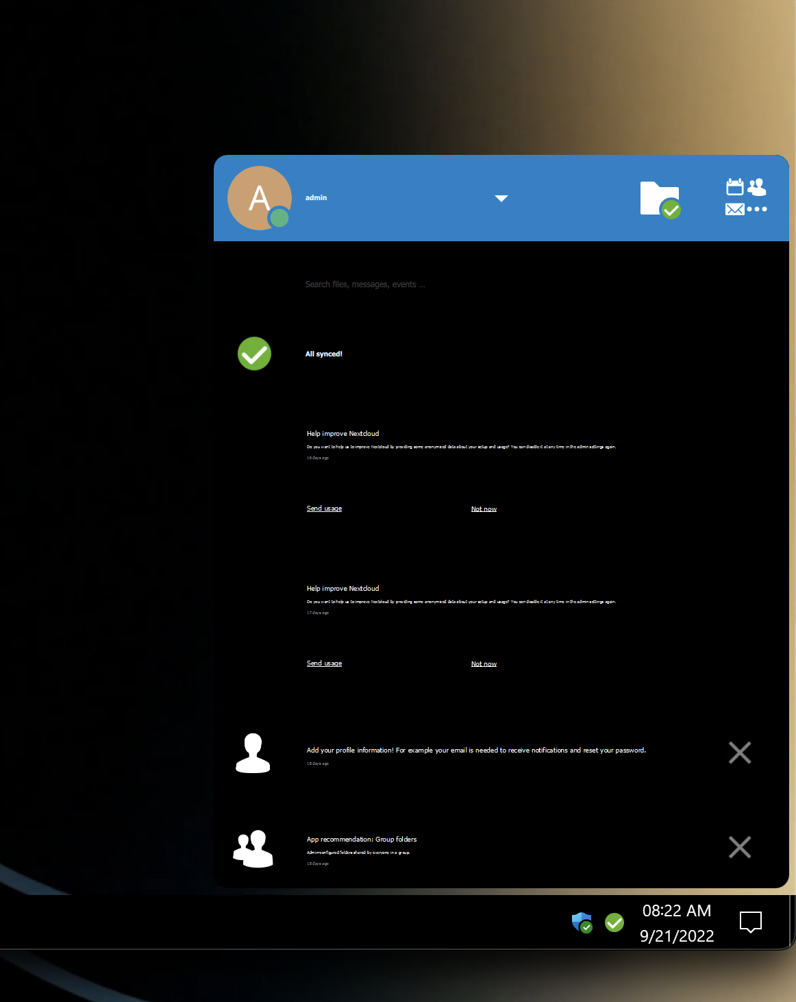 [Bug] Too small text in tray icon notifications window (Critical ...