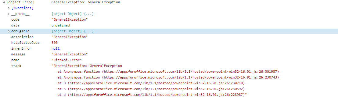 can not start with Office.js in PowerPoint 2016 add-in · Issue #3017 · OfficeDev/office-js · GitHub