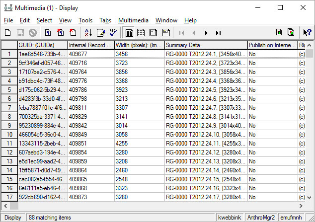 How do I retrieve all multimedia records for all catalog records in a ...