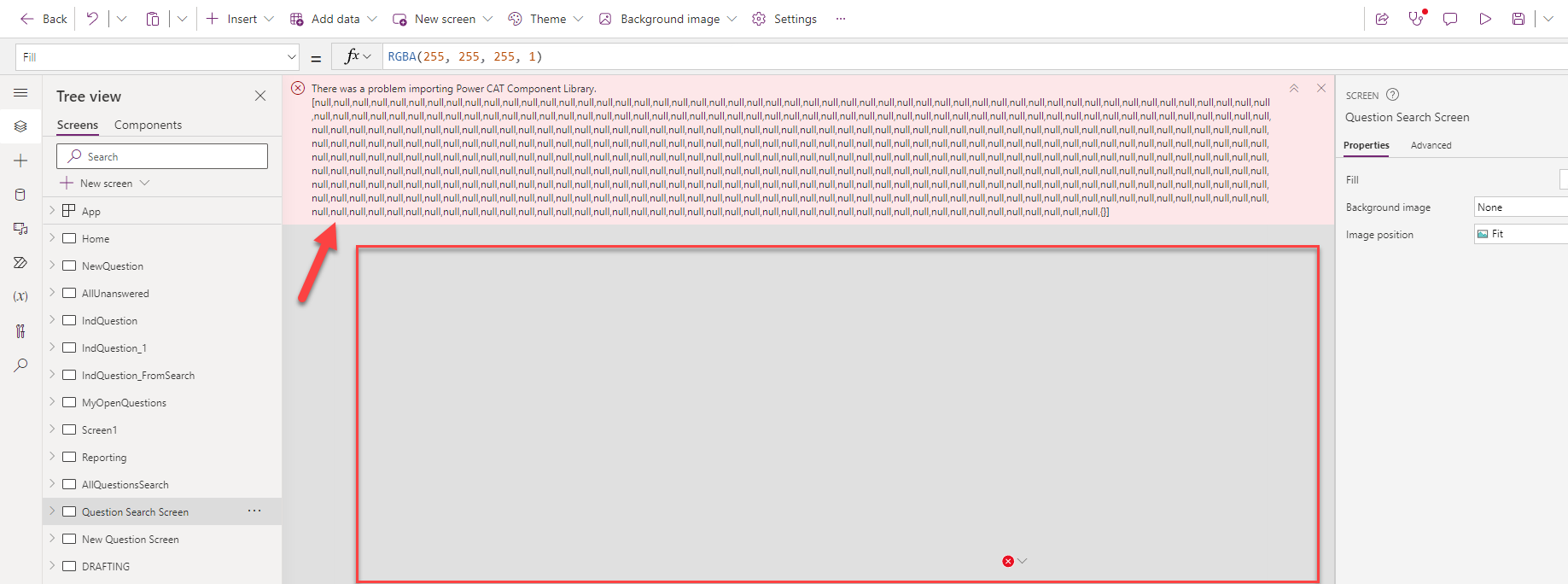 [Bug] Newest version, Error rcvd: NULL Problem importing Power CAT component library · Issue ...