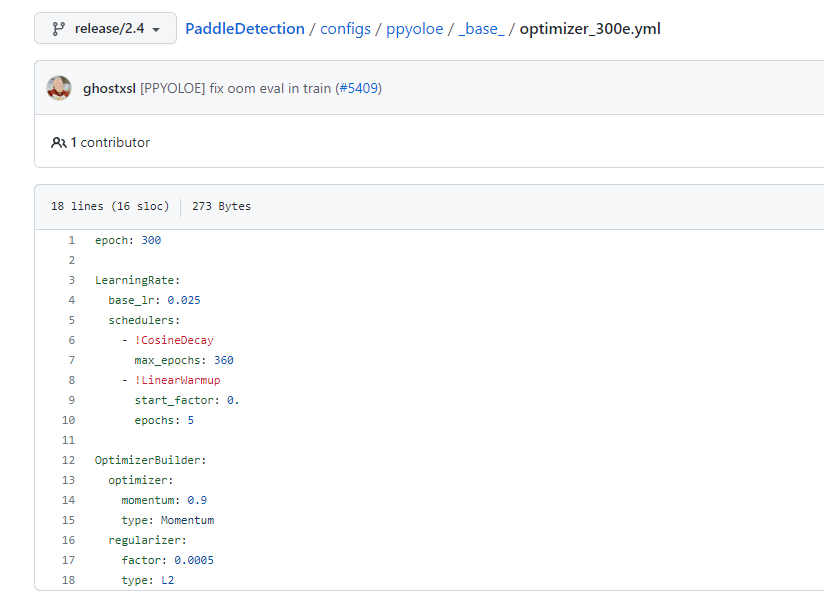 ppyoloe中学习率的问题 · Issue #6447 · PaddlePaddle/PaddleDetection · GitHub