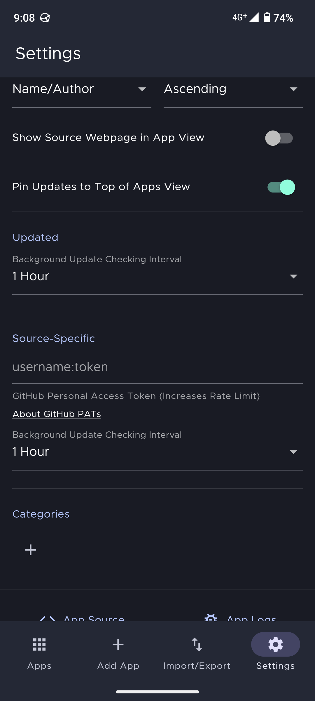 Duplicate "Background Update Checking Interval" setting · Issue #178 · ImranR98/Obtainium · GitHub