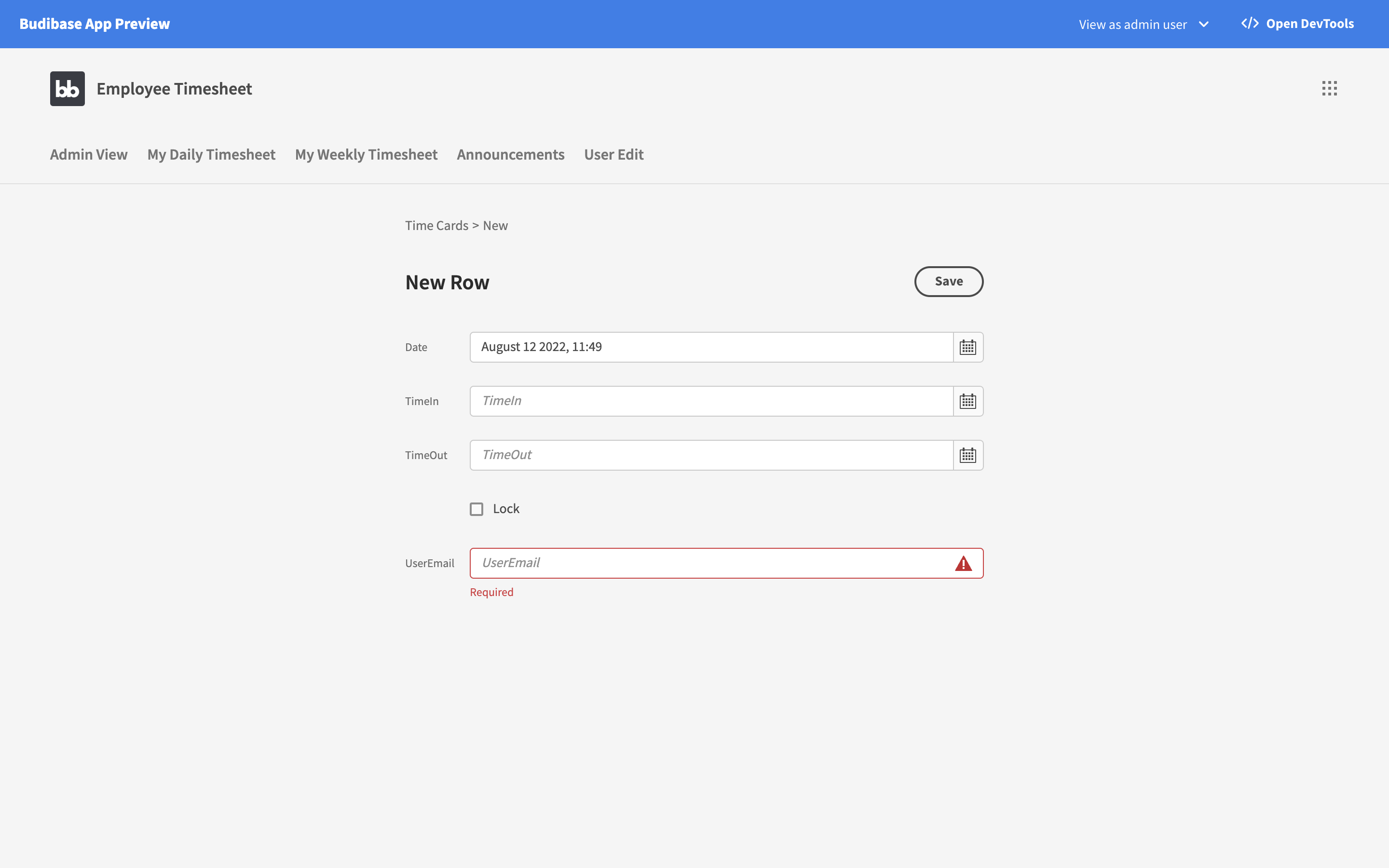 Time Only Date Picker Bug · Issue #7249 · Budibase/budibase · GitHub