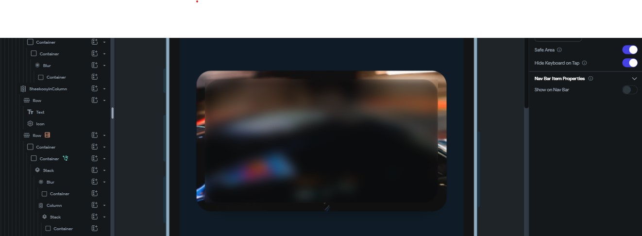 blur widget out bleeds container with clip content and rounded edges · Issue #122 · FlutterFlow ...