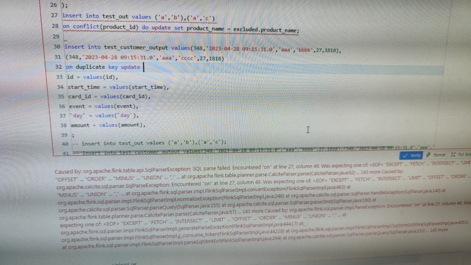 Bug Bug Titledoes Streampark Not Support Jdbc Connector To Implement Upsert To Insert Into