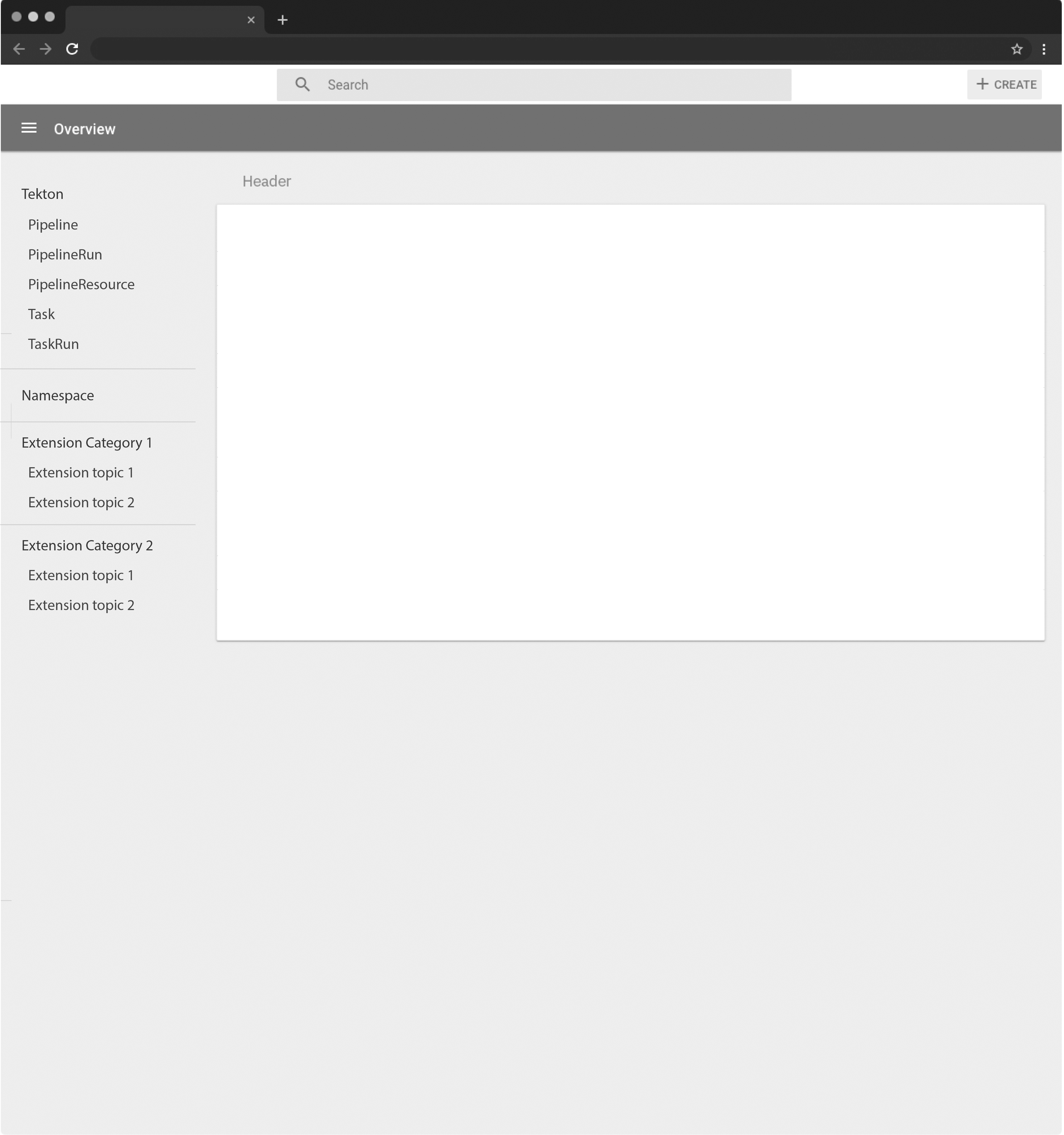 Dashboard design that lets us navigate different objects · Issue #35 · tektoncd/dashboard · GitHub