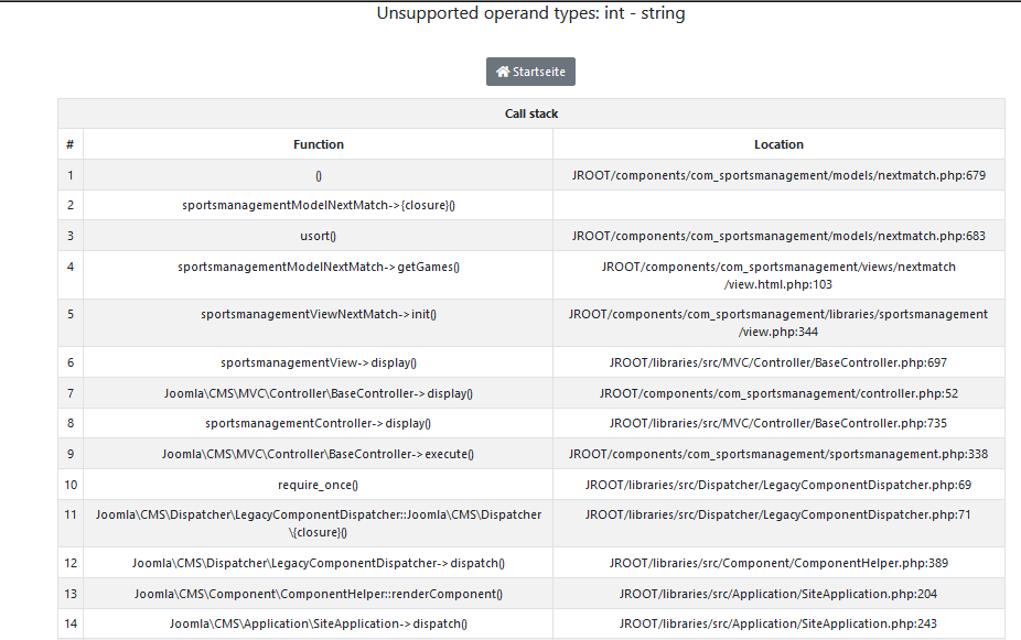 PHP8: Spiel Historie · Issue #1497 · diddipoeler/sportsmanagement · GitHub