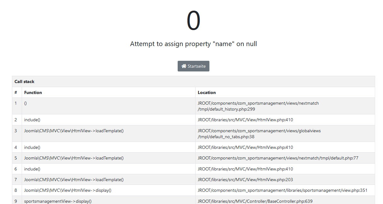PHP8: Spiel Historie · Issue #1497 · diddipoeler/sportsmanagement · GitHub