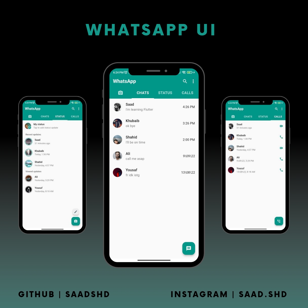 GitHub - saadshd/whatsapp_ui: Building a WhatsApp UI clone with Flutter