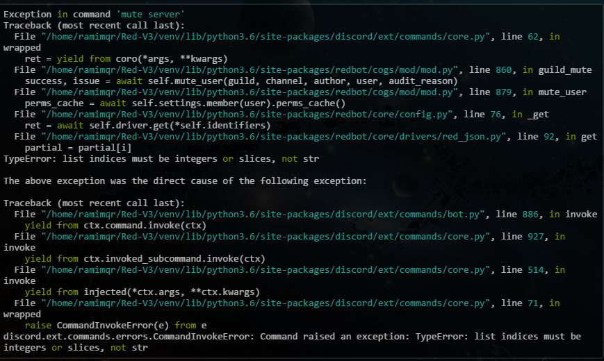 V3 Mute Errors · Issue 1563 · Cog Creatorsred Discordbot · Github