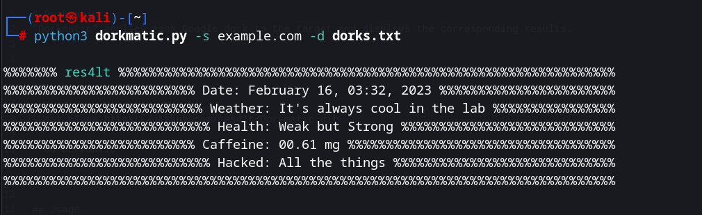 GitHub - res4lt/Dorkmatic: "Dorkmatic" applies each Google dork to the target and displays the ...