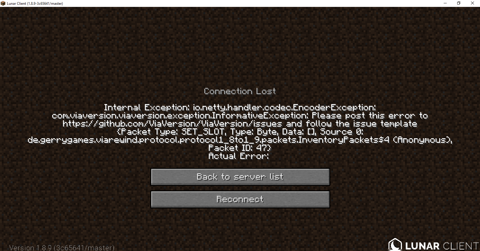 ERROR IN Protocol1_8TO1_9 IN REMAP OF SET_SLOT (0x16) · Issue #2841 · ViaVersion/ViaVersion · GitHub