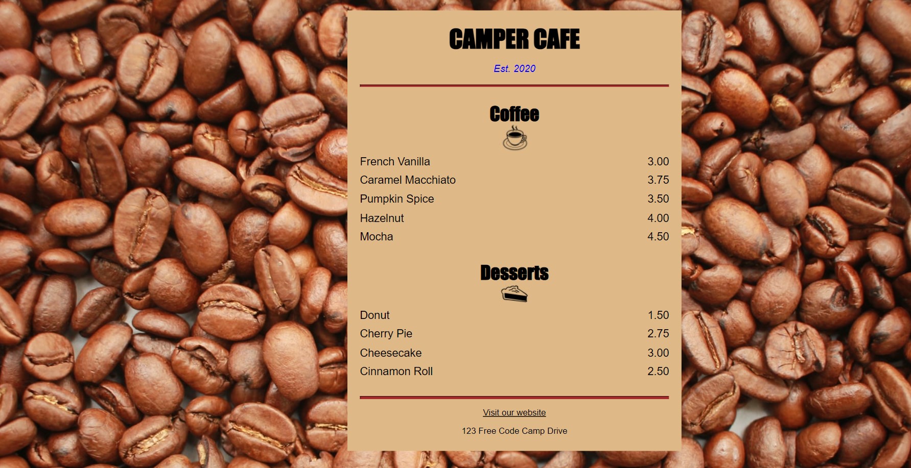 GitHub - SuryaMahesh789/Cafe-Menu: Cafe-coffee-Menu #freeCodeCamp2022