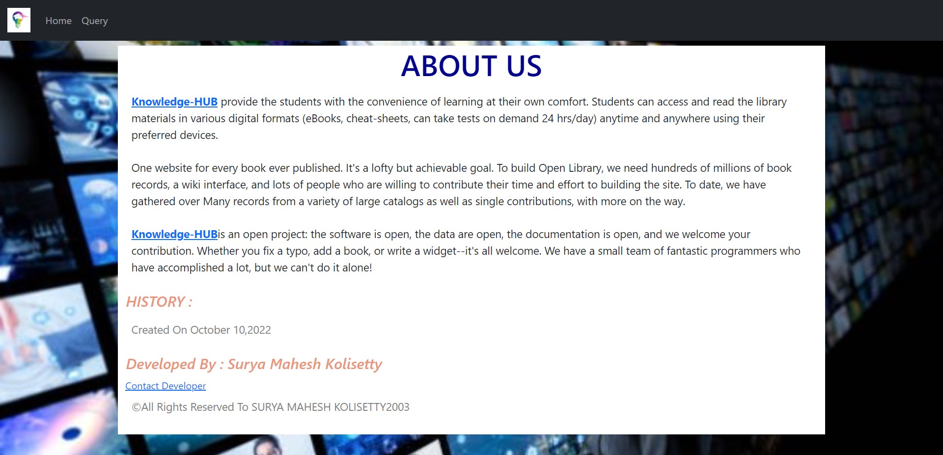 GitHub - SuryaMahesh789/Knowledge-HUB-Responsive-Library-Website