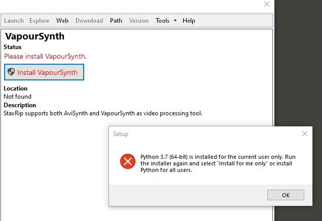 QTGMC doesen't work · Issue #125 · staxrip/staxrip · GitHub