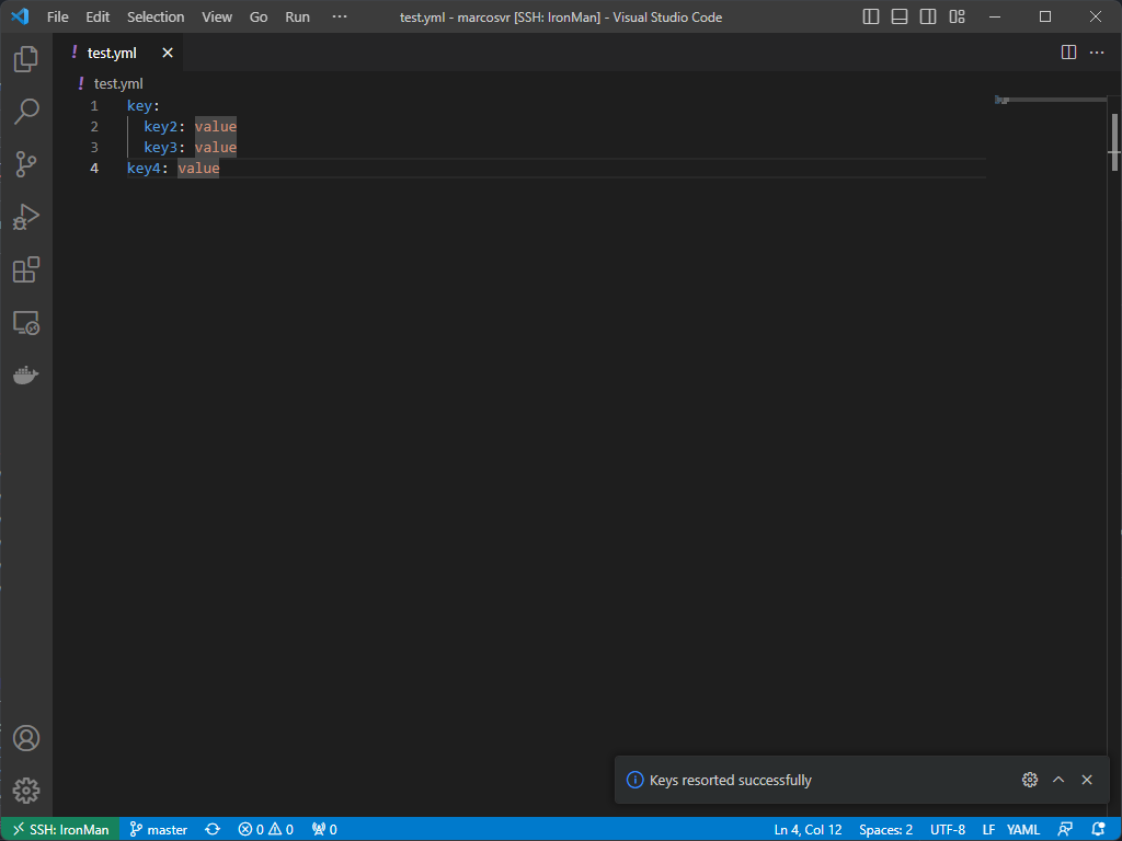 emptyLinesUntilLevel stopped working · Issue #122 · pascalre/vscode-yaml-sort · GitHub