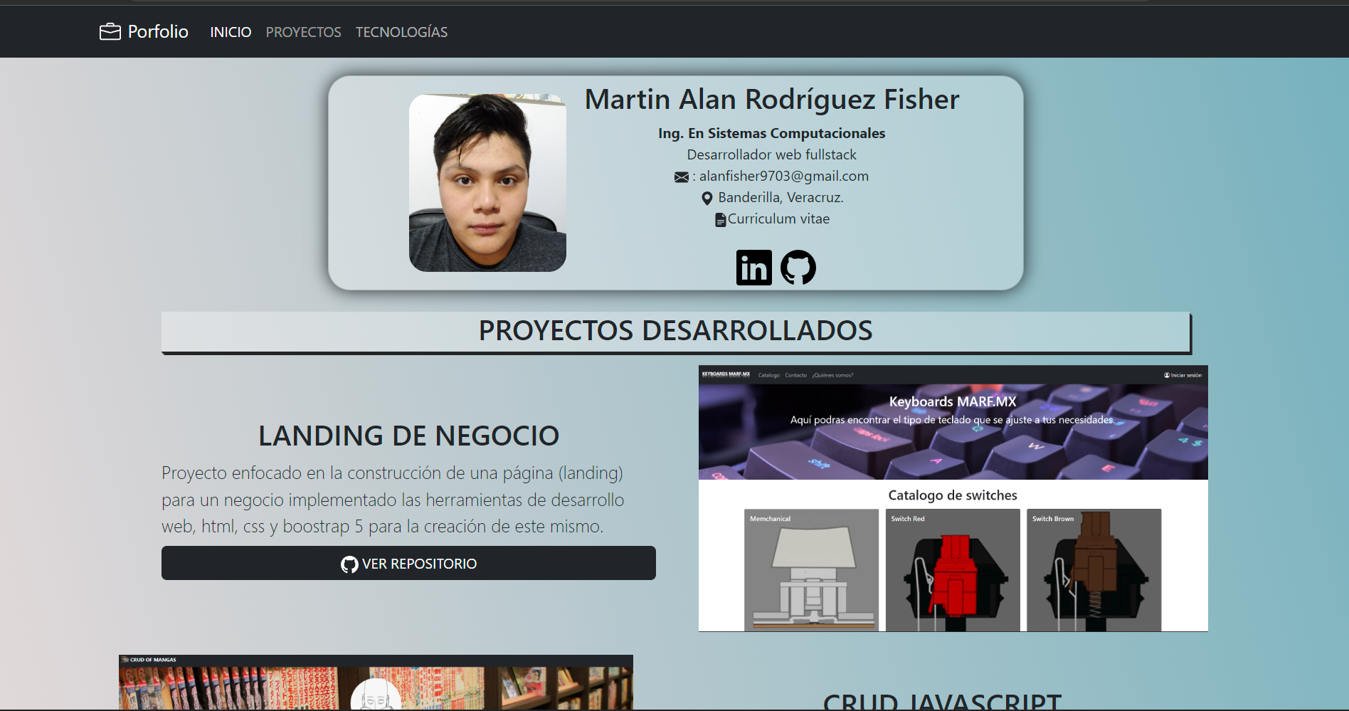 GitHub - alanfisher97/PortFolio: Este proyecto consta de mostrar mi ...
