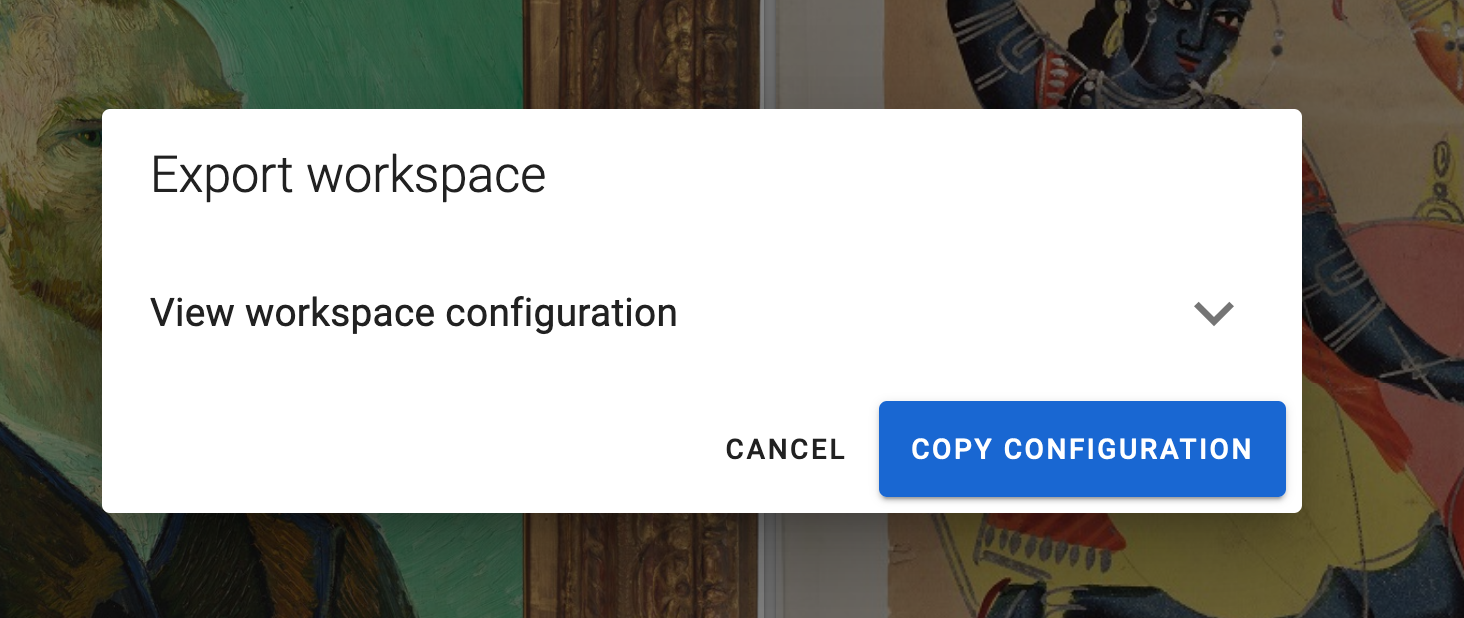Update Export workspace modal to hide JSON in an expand/collapse ...