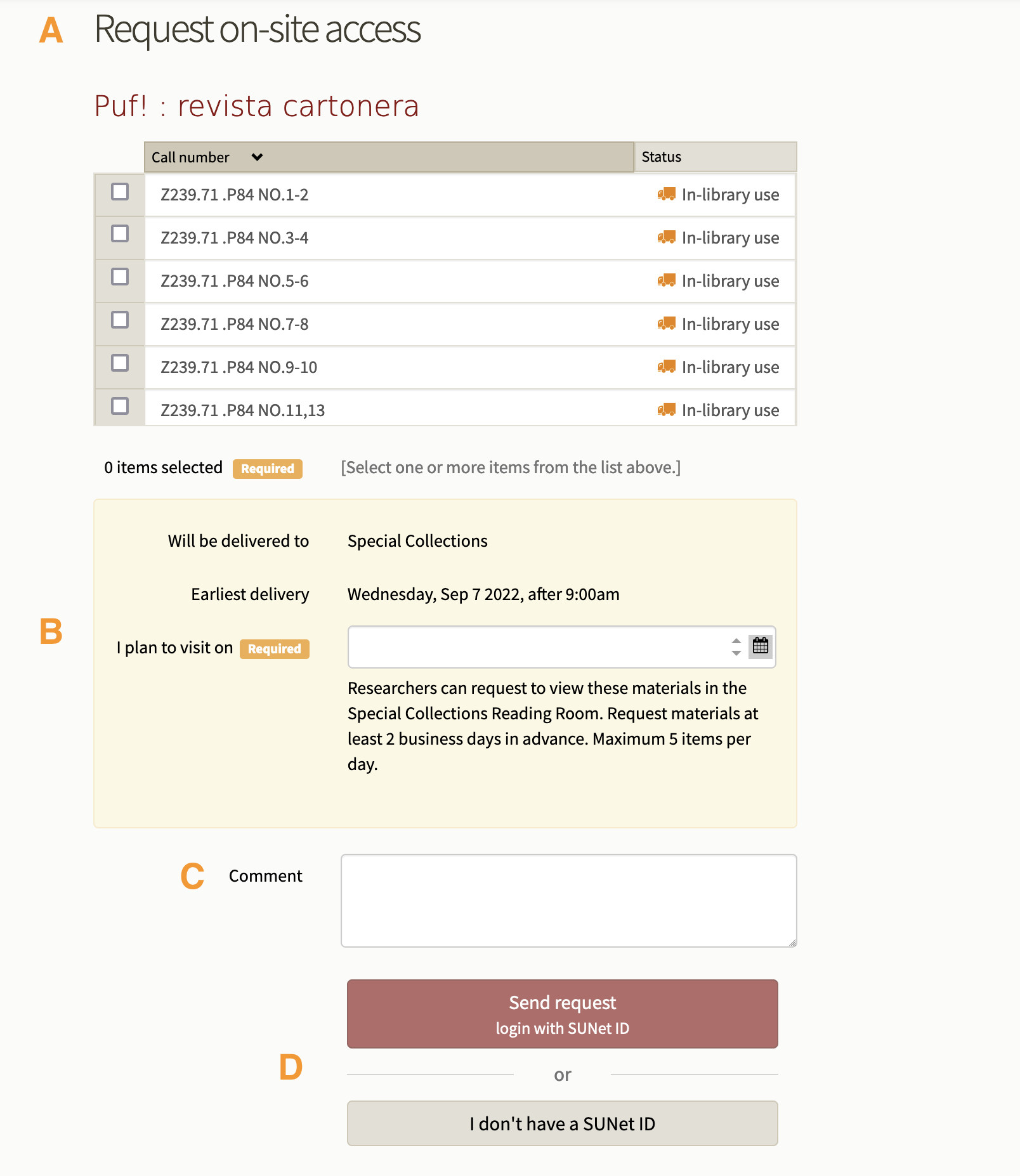 Aeon: Update the Requests selection page · Issue #1336 · sul-dlss/sul-requests · GitHub