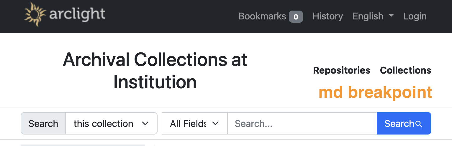 Search bar display on smaller viewports looks bad · Issue #1239 · projectblacklight/arclight ...