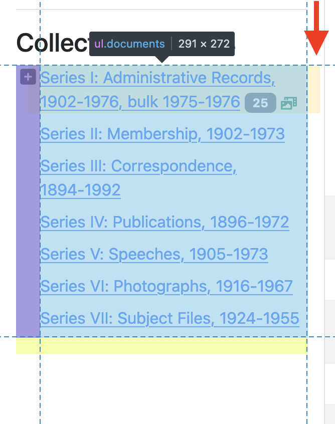 Adjust right margin of collection contents nav items · Issue #1292 · projectblacklight/arclight ...
