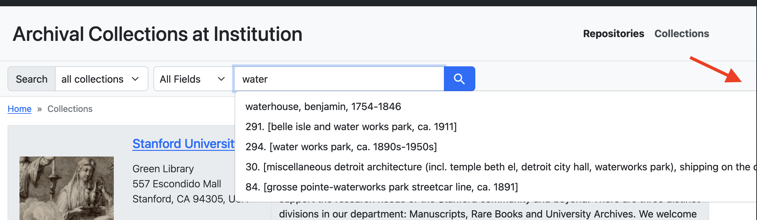 Contain autocomplete dropdown within viewport · Issue #1383 · projectblacklight/arclight · GitHub