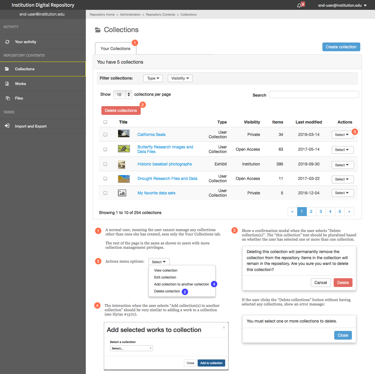 Collections: Modify My Collections search builder to return all editable collections and admin ...