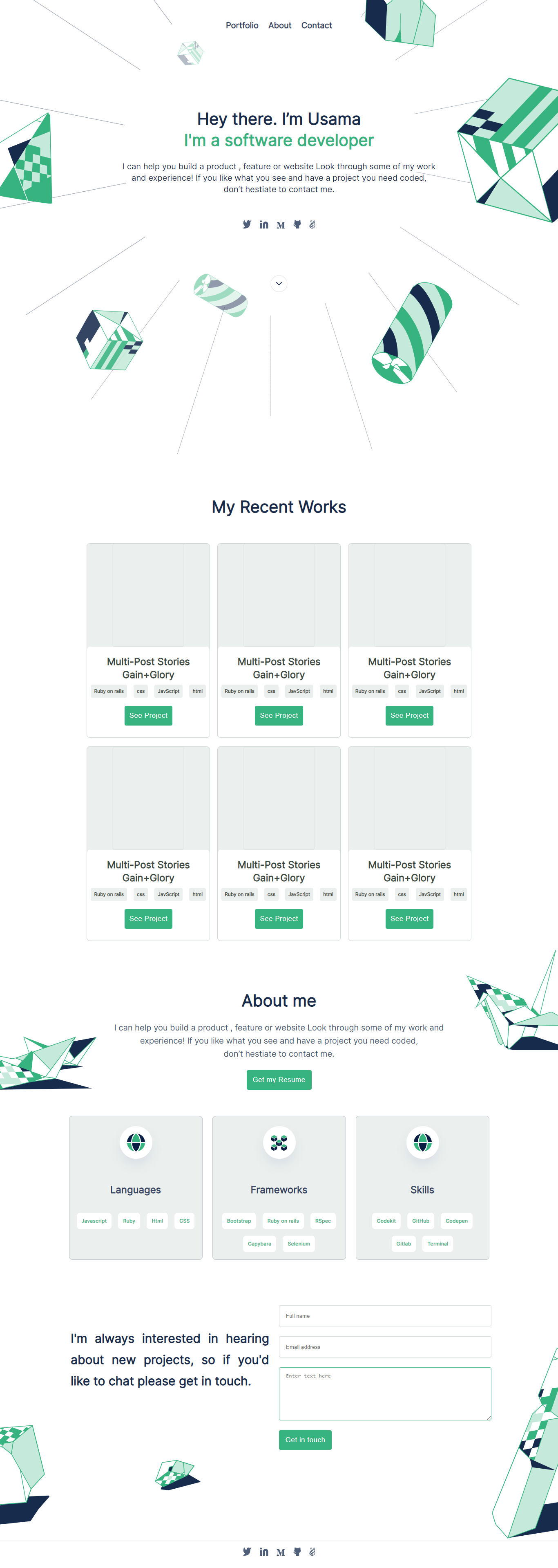 GitHub - usamamaliq/Portfolio: This is the first Microverse project where a responsive portfolio ...