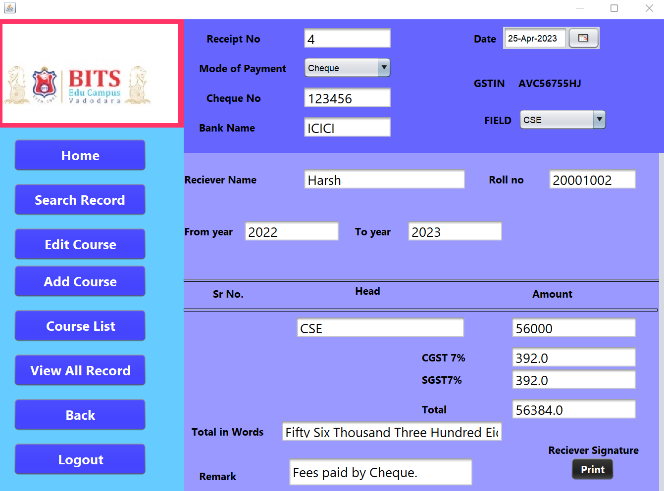 GitHub - Ritiksinghchauhan/FeesManagementSystem: Application for fees management
