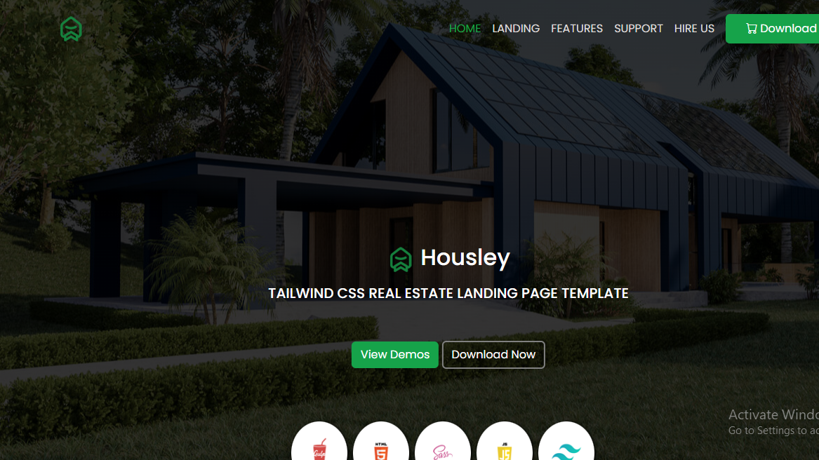 GitHub - saphalbhattarai/housley-app: TAILWIND CSS REAL ESTATE LANDING PAGE TEMPLATE