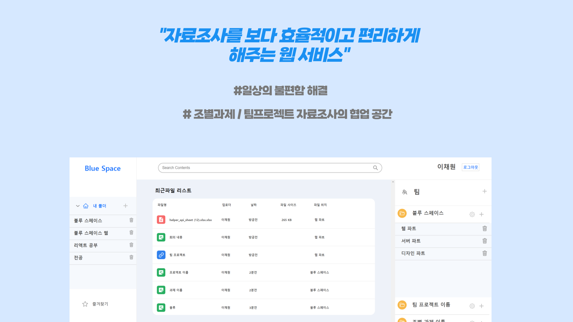 GitHub - cindy-chaewon/blue-space: UMC 2nd Web launching project