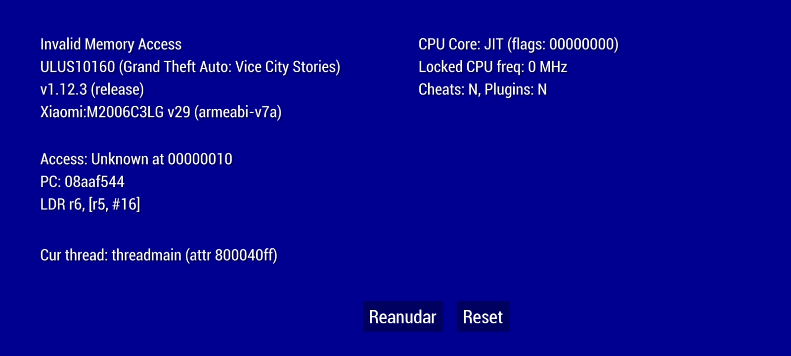Gta Vcs Does Not Work On Xiaomi Redmi 9a Dandelion · Issue 16010 · Hrydgardppsspp · Github