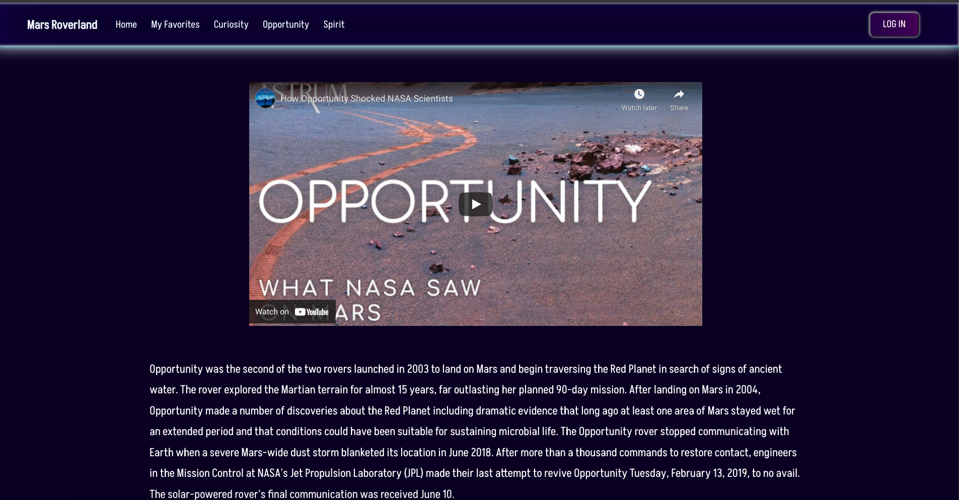Github Cs5500 Neu Group10nasa Mars Rover Web Application Embedded With Nasa Mars Rover Api 