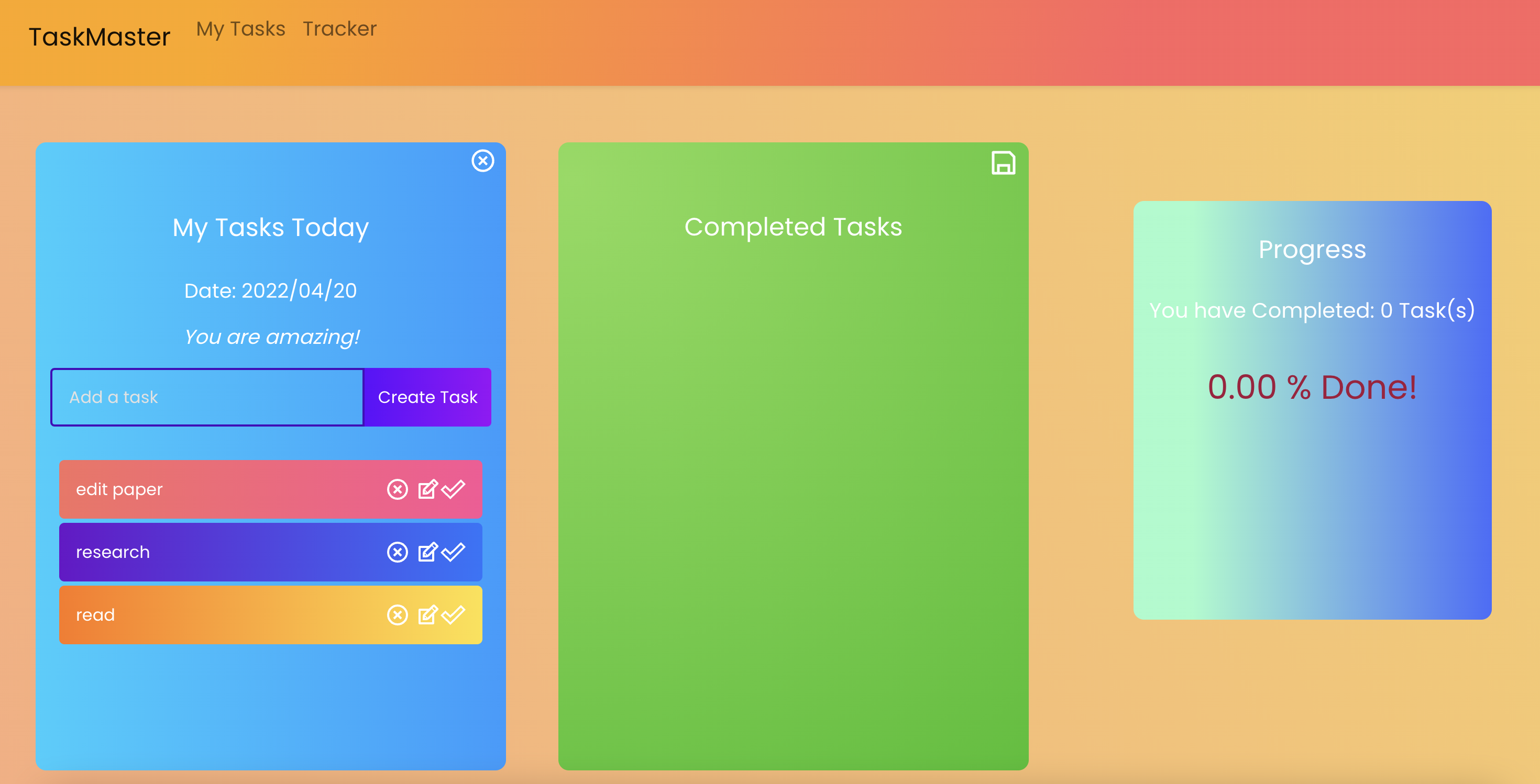 GitHub - yianan261/taskmaster-app: functional programming with react hooks