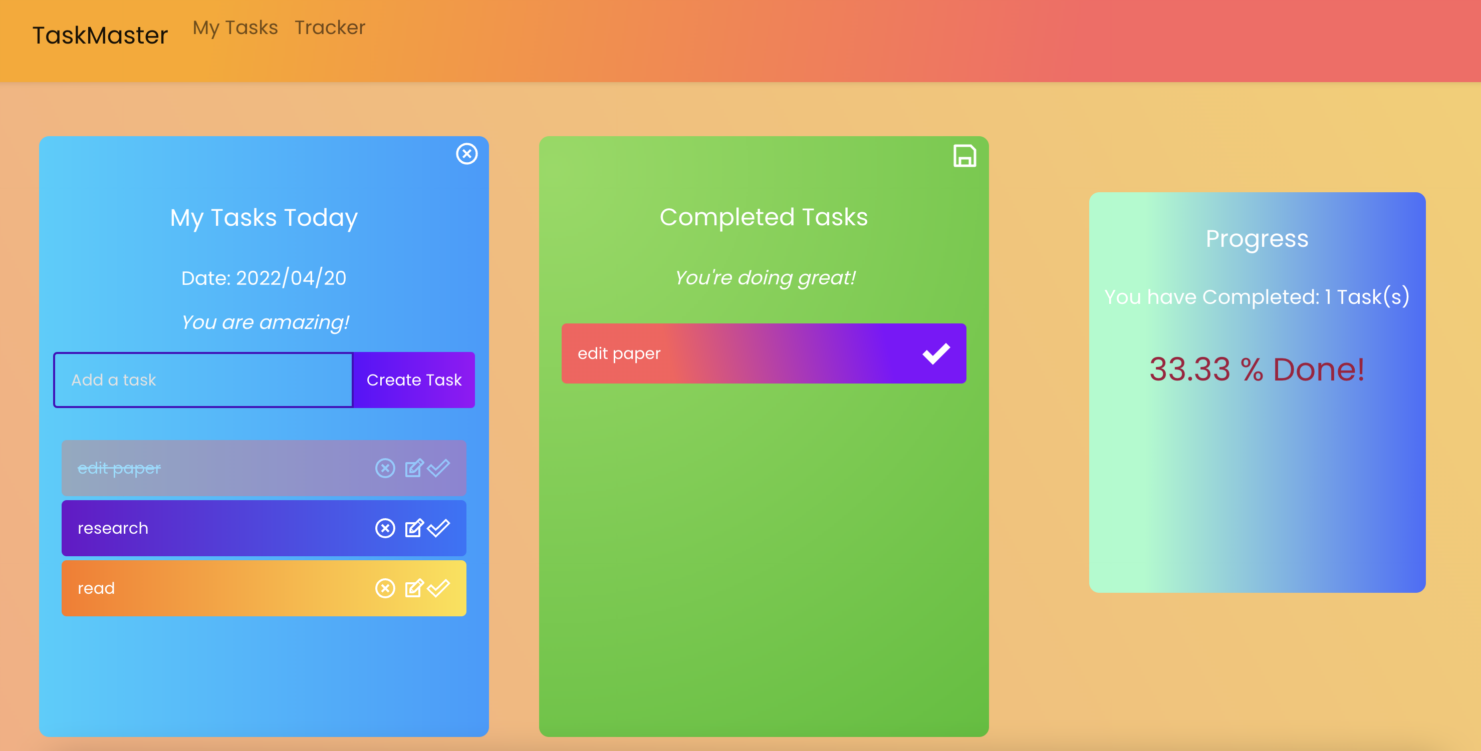 GitHub - yianan261/taskmaster-app: functional programming with react hooks