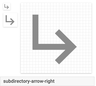 subdirectory_arrow_right and subdirectory_arrow_right1 are off-center ...