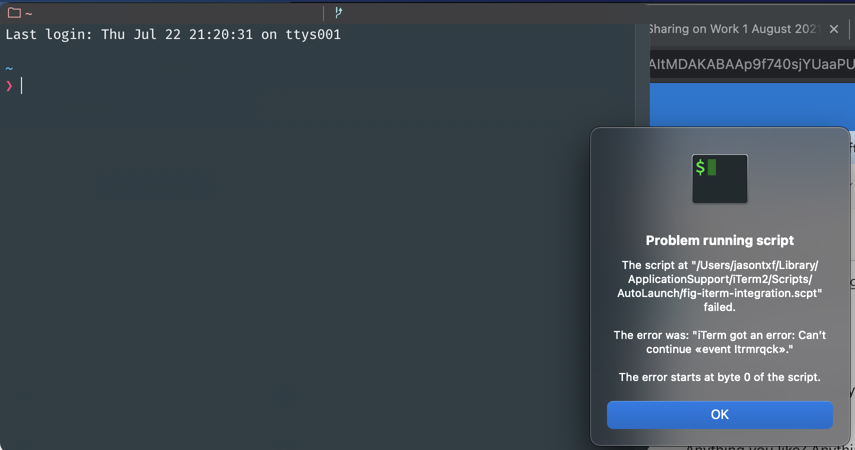 iTerm got an error: Can't continue · Issue #316 · withfig/fig · GitHub