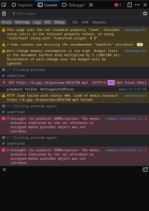 Broken preview on a specific beatmap · Issue #10331 · ppy/osu-web · GitHub
