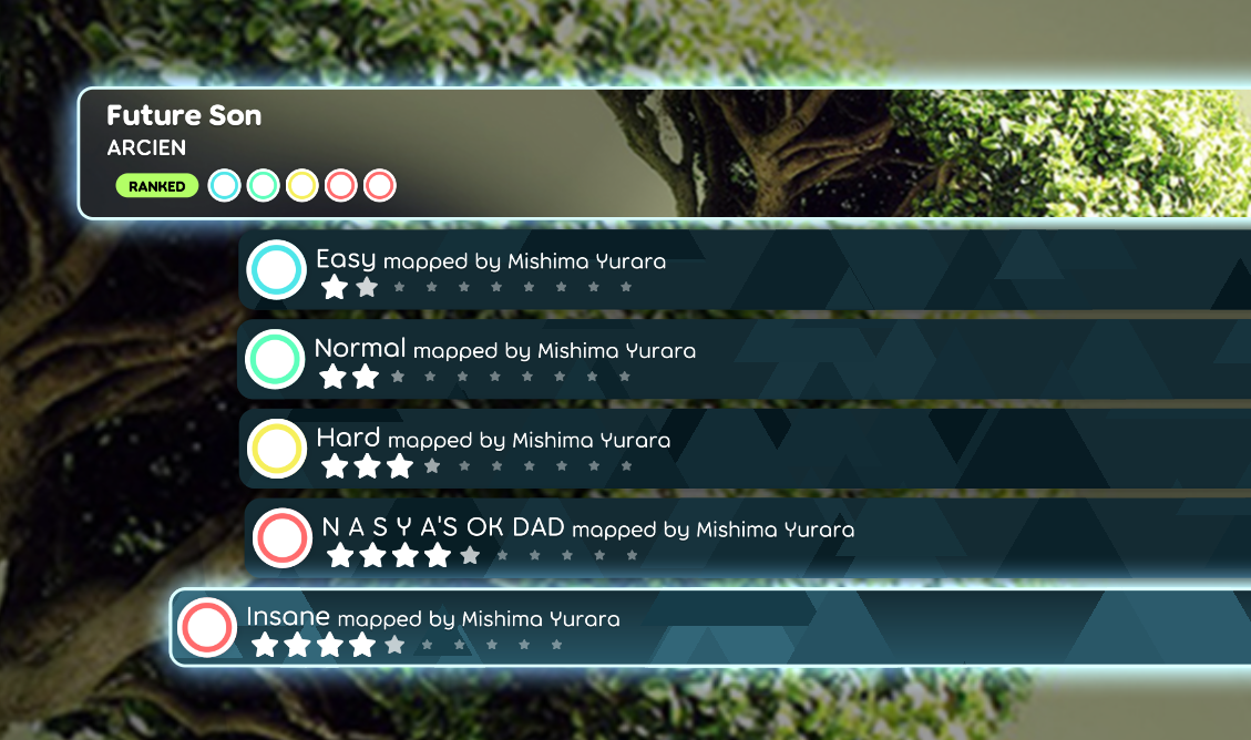 Similar star rating sorted differently in the song select · Issue ...