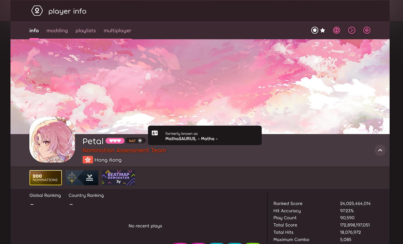 User profile overlay doesn't show previous username history · Issue ...