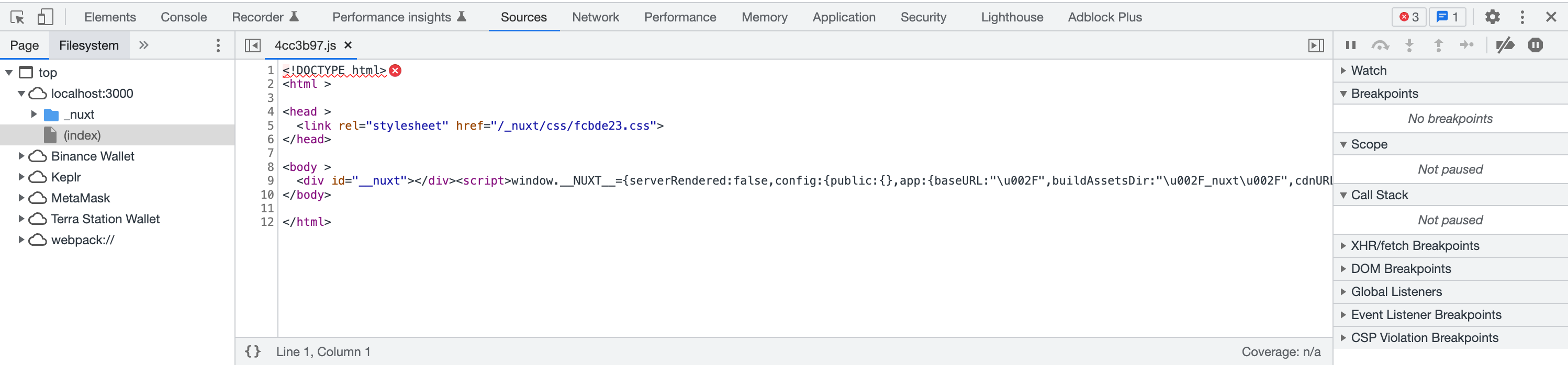 [Webpack: SSR false] unexpected token