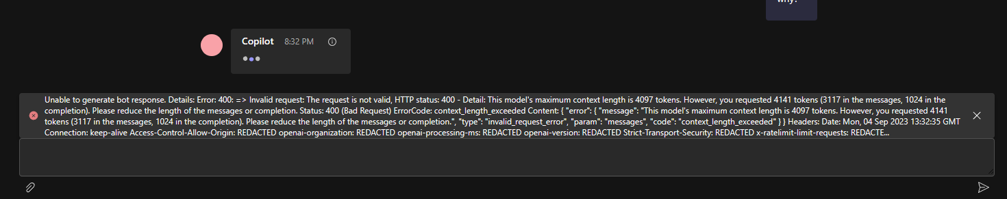 Error Due To Context Length Limit Exceeded · Issue 300 · Microsoftchat Copilot · Github
