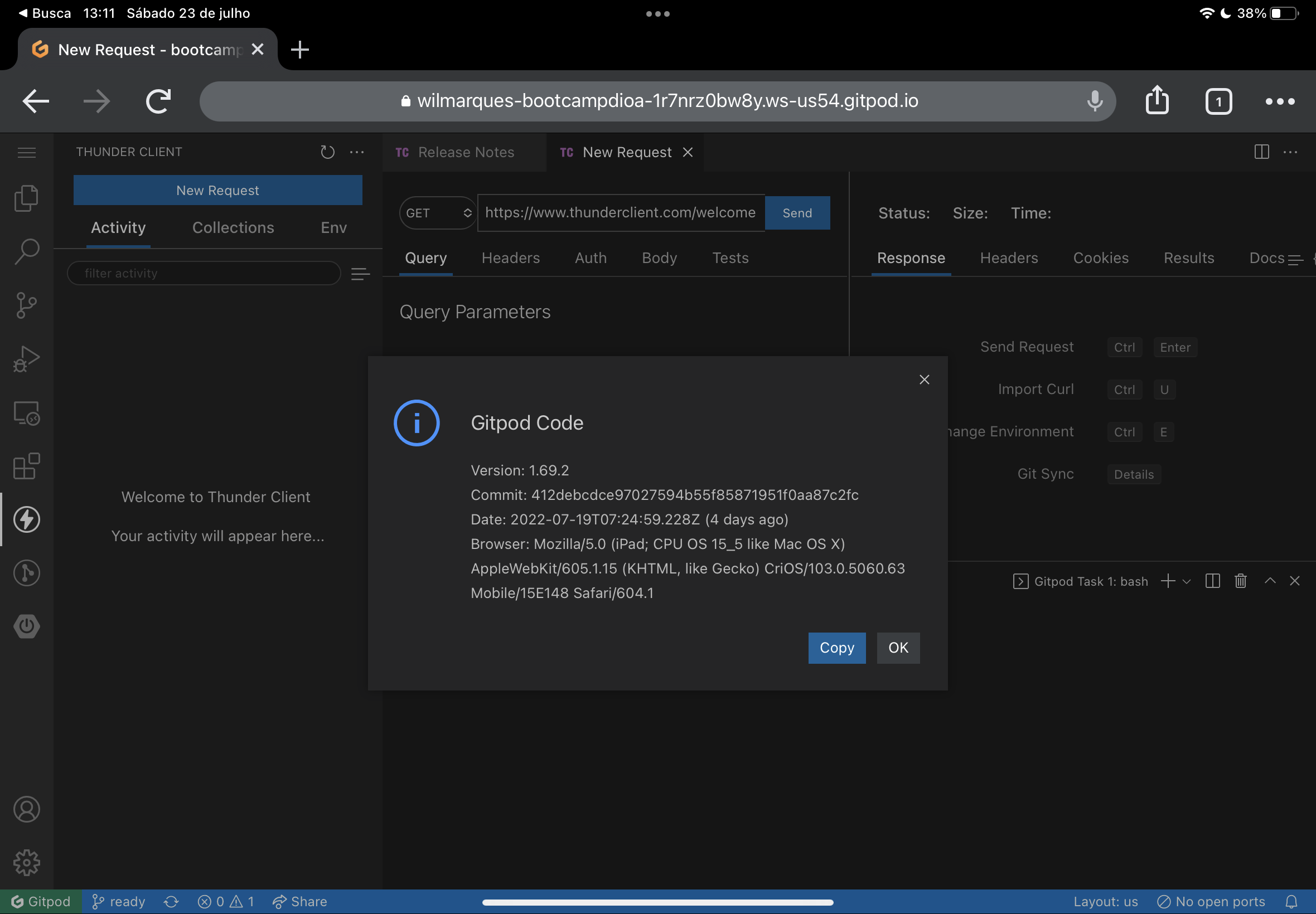 Extensions fails loading when using Gitpod on an iPad · Issue #662 ...