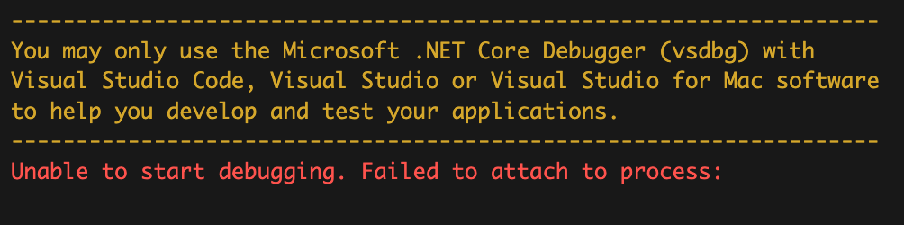Net 6 7 Debugger Fails To Attach To Process For Test Project · Issue 190089 · Microsoft Vscode